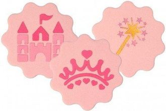 PME JEM SA17 Schablone Prinzessin, 3-teilig, Plastik, Durchsichtig, 0.1 x 10 x 15.7 cm, 3