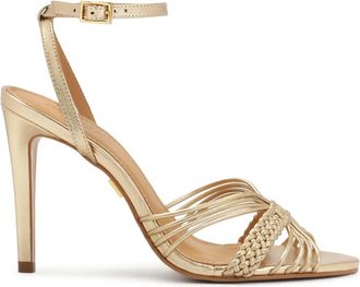 Kazar Femme, Chaussures, Jaune, Taille: 40 EU Sandales dor&eacute;es avec bride tress&eacute;e et fermeture &agrave; la cheville