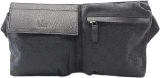 Gucci unisex, Pre-owned, Noir, Taille: ONE Size Sac banane GG Canvas Pre-owned