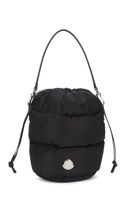 Moncler Womens Bucket Bag Caradoc Black Polyamide