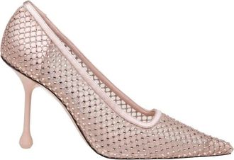 Jimmy Choo London Hohe Schuhe - Ixia 95 Mesh Pumps With Crystals - Gr. 37,5 (EU) - in Rosa - f&uuml;r Damen