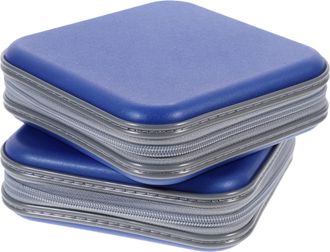 SOLUSTRE 2 Stück CD DVD Aufbewahrungstasche Fächer mit Reißverschluss Leichter Organizer für Zuhause und Auto Platzsparende Disc Hülle für und DVDs Teiliges Bl