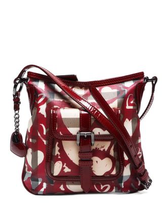 Burberry 2000-2020s Schultertasche mit Heart Nova Check - Rot