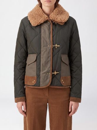 Fay Veste courte en polyester matelass&eacute; avec brandebourgs et col en fourrure