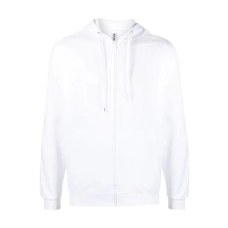 Moschino Wei&szlig;e Sweatshirt mit Rei&szlig;verschluss Casual Pullover Hoodie - - Sweatshirts & Hoodies - Herren - Wei&szlig; - L