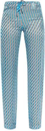 Dries Van Noten Femme, Pantalons, Bleu, Taille: 40 FR Pachas 3149 Straight Pantalons