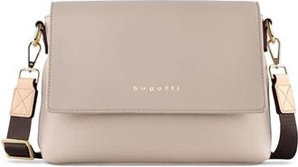 Bugatti Ella - Sac &agrave; Bandouli&egrave;re Femme en Similicuir - Sac &agrave; Main &Eacute;l&eacute;gant - Beige