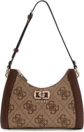 Guess sac &agrave; &eacute;paule Karnilla Logo Shoulder Bag Latte Logo/Brown brun