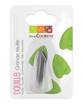 ScrapCooking Scrapcooking 1816 Douille Grande Feuille, Acier Inoxydable, Inox, 2,5 x 2,5 x 4,3 cm