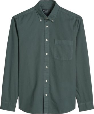 Marc O'Polo Baumwollhemd in Twill-Qualit&auml;t mit Button Down-Kragen, Regular Fit in