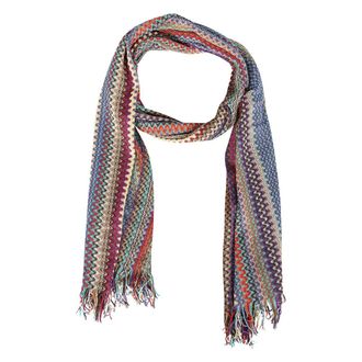 Missoni Homme, Accessoires, Multicolore, Taille: ONE Size &Eacute;charpe &agrave; Franges Zigzag