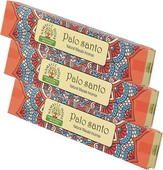 NKlaus 3X Palo Santo R&auml;ucherst&auml;bchen - 45g traditionelles Masala R&auml;ucherwerk aus Indien, beruhigender Duft f&uuml;r Meditation, Reinigung und Energiearbeit