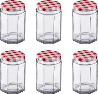 Westmark 6 Gläser mit Twist-off Schraubdeckel, Eckig, Füllvolumen: 270 ml, ø 63 mm, Glas, 66432270