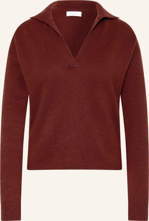 Darling Harbour Darling Harbour Strick-Poloshirt Aus Cashmere braun