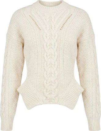 Dondup Femme, Pulls, Beige, Taille: 42 FR Maille col rond