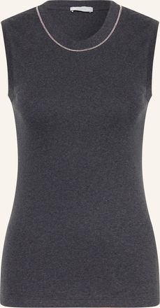 PESERICO Peserico Top Mit Schmucksteinen grau
