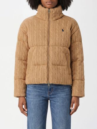 Polo Ralph Lauren Veste courte matelass&eacute;e en laine et cachemire avec logo Poney