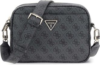Guess Damen Meridian Ii Camera Bag Handtasche, Kohle-Logo