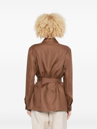 Tagliatore Linen Jacket - Brown