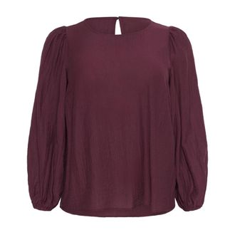 Kaffe Curve Feminine Bluse Windsor Wine - - Blouses & Shirts - Damen - Rot - XL