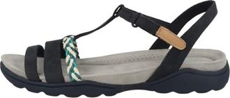 Clarks Womens Amanda Tealite Sports Sandal, Nubuck Bleu marine, 37.5 EU