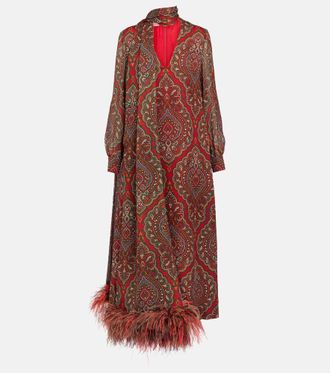 Valentino Robe Voyage Imaginaire aus Seiden-Georgette