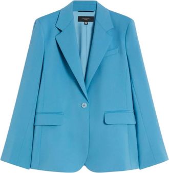 Max Mara Femme, Vestes, Bleu, Taille: 48 FR Blazer Crois&eacute;