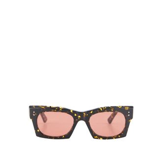 Retro Superfuture Homme, Accessoires, Brun, Taille: 52 MM Lunettes de soleil Edku Maculato Marron Acétate