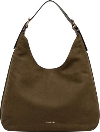 Michael Kors Sac hobo grand mod&egrave;le Nolita en nubuck - Femme - Sacs - Vert - Taille: ONE Size