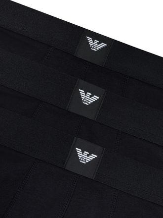 Emporio Armani Logo Waistband Boxer Briefs - Black