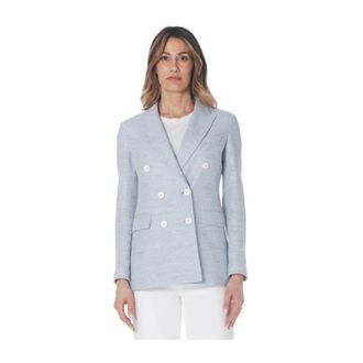 Circolo 1901 Femme, Vestes, Bleu, Taille: 42 FR Giacca doppiopetto