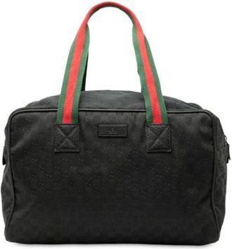Gucci unisex, Pre-owned, Noir, Taille: ONE Size Sac Week-end en Toile Pre-owned