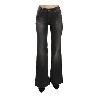 John Galliano Schwarze Flared Denim Jeans - - Jeans - Damen - Schwarzk - W25