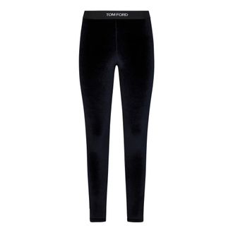 Tom Ford Femme, Pantalons, Bleu, Taille: 40 FR Velvet Leggings