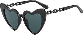 Generic Lunettes de soleil Love Frame Chain Hip Hop Street Shot, lunettes de plage de vacances en plein air pour hommes et femmes (couleur : C, taille : moyen