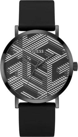 Guess Homme, Accessoires, Noir, Taille: ONE Size Montre habill&eacute;e synth&eacute;tique au design intemporel