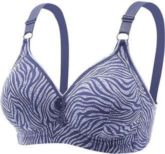 Generic Haut de fitness sans bonnets fins, trois sous-v&ecirc;tements camouflage, fronc&eacute; lat&eacute;ralement, confortable, respirant, sans soutien-gorge, bleu fonc&eacute;, 40