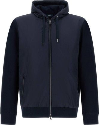 Herno Herren Strickjacke mit Kapuze Regular Fit