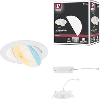 Paulmann 92253 EBL Set Aumus schwenkbar 3-Stepdim LED 1x750lm 2700-6500K 5W 230V Weiss matt