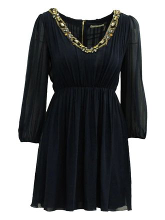 Alice & Olivia Minikleid mit Kristallen - Blau