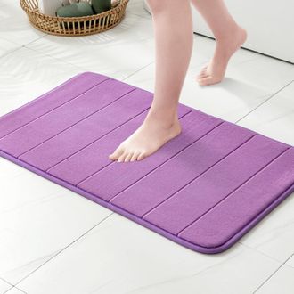 Miulee Badematte Memoryschaum Badteppich Memory Foam Duschvorleger Teppich Badvorleger Badezimmerteppich Duschmatte Deko Fussmatte rutschfeste Matte f&uuml;r Bade