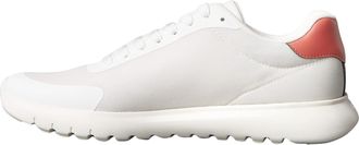 Calvin Klein Herren Runner Sneaker Eva Mesh mit Logo, Weiß (Bright White/Burnt Sienna), 47