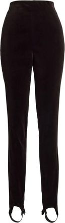 Ralph Lauren Collection pantalon en velours à taille haute - Noir