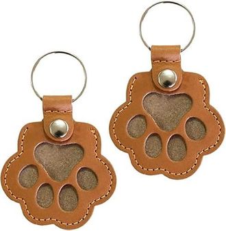 Generic Lot de 2 porte-cl&eacute;s en forme de poils danimaux pour chats et chiens - Accessoire de sac mignon - Mat&eacute;riel en m&eacute;tal vintage de qualit&eacute; sup&eacute;rieure - Sou