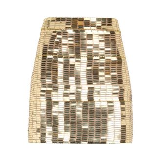 Roberto Cavalli Minirock mit Gold-Applikationen - - Skirts - Damen - Gelb - M