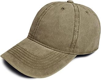 TOSKATOK Mens Boys Cotton Classic Adjustable Stonewash Peaked Baseball Cap Hat-2