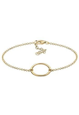 Elli Bracelet Femme - en argent sterling 925 cercle de vie plaqué or longueur de 18 cm
