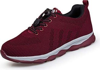 Santimon Femme Chaussures de Sport Respirantes Léger Antidérapant Extérieur Athlétique Running Comfortable Décontracté Baskets Rouge foncé 39 EU