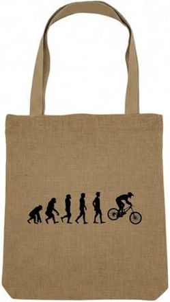 Fabulous Sac Shopping Tote Bag Aspect Lin - Evolution VTT Montagne Sport Athl&egrave;te V&eacute;lo - Sac de Courses Toile Epaisse 360g Beige Naturel Cabas Port&eacute; Epaule Soli