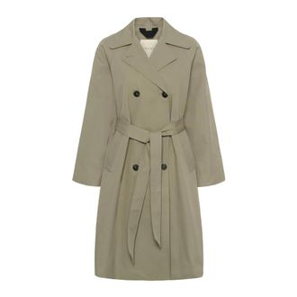 Part Two Femme, Manteaux, Vert, Taille: 40 FR Belted Manteaux